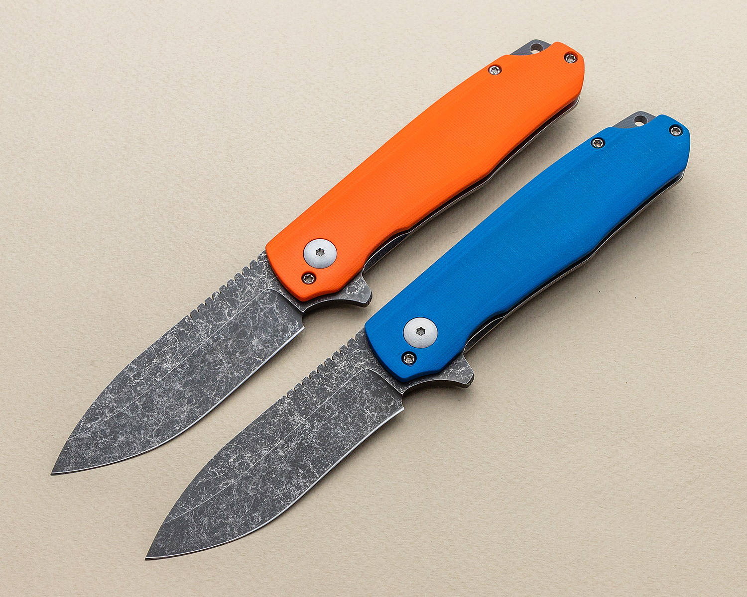 Jesse Jarosz Custom Flare Flipper Knife 3.375" AEB-L Recurve Blade ...