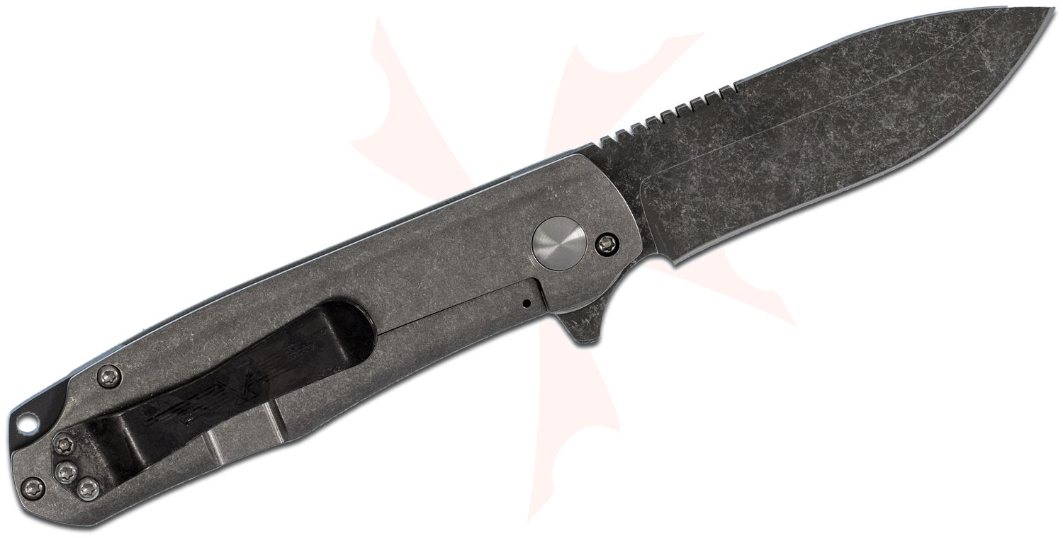 Jesse Jarosz Custom Flare Flipper Knife 3.375" AEB-L Recurve Blade ...