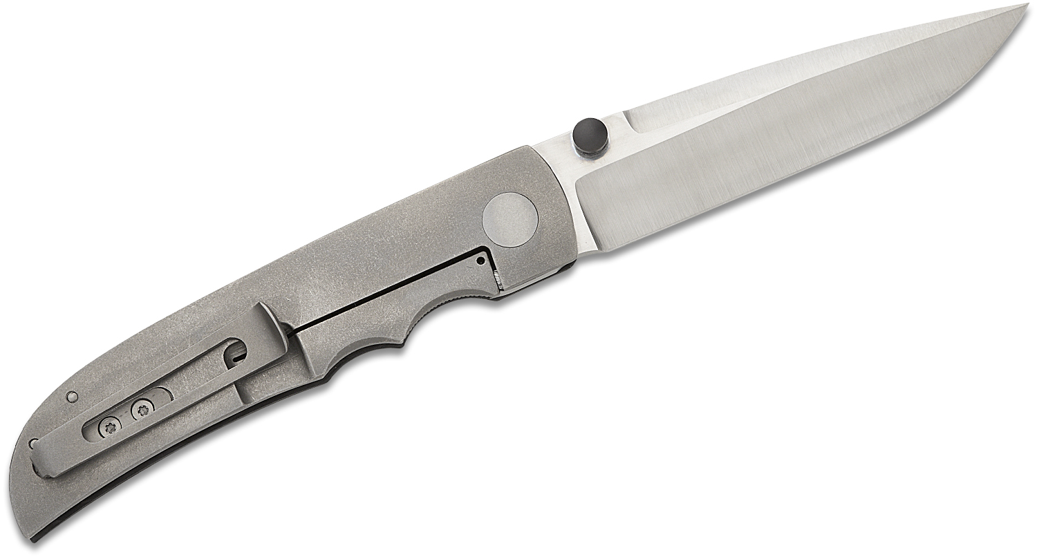 Jason Clark Custom Model 1 Folding Knife 3.45" Nitro-V Hand Rubbed Drop ...