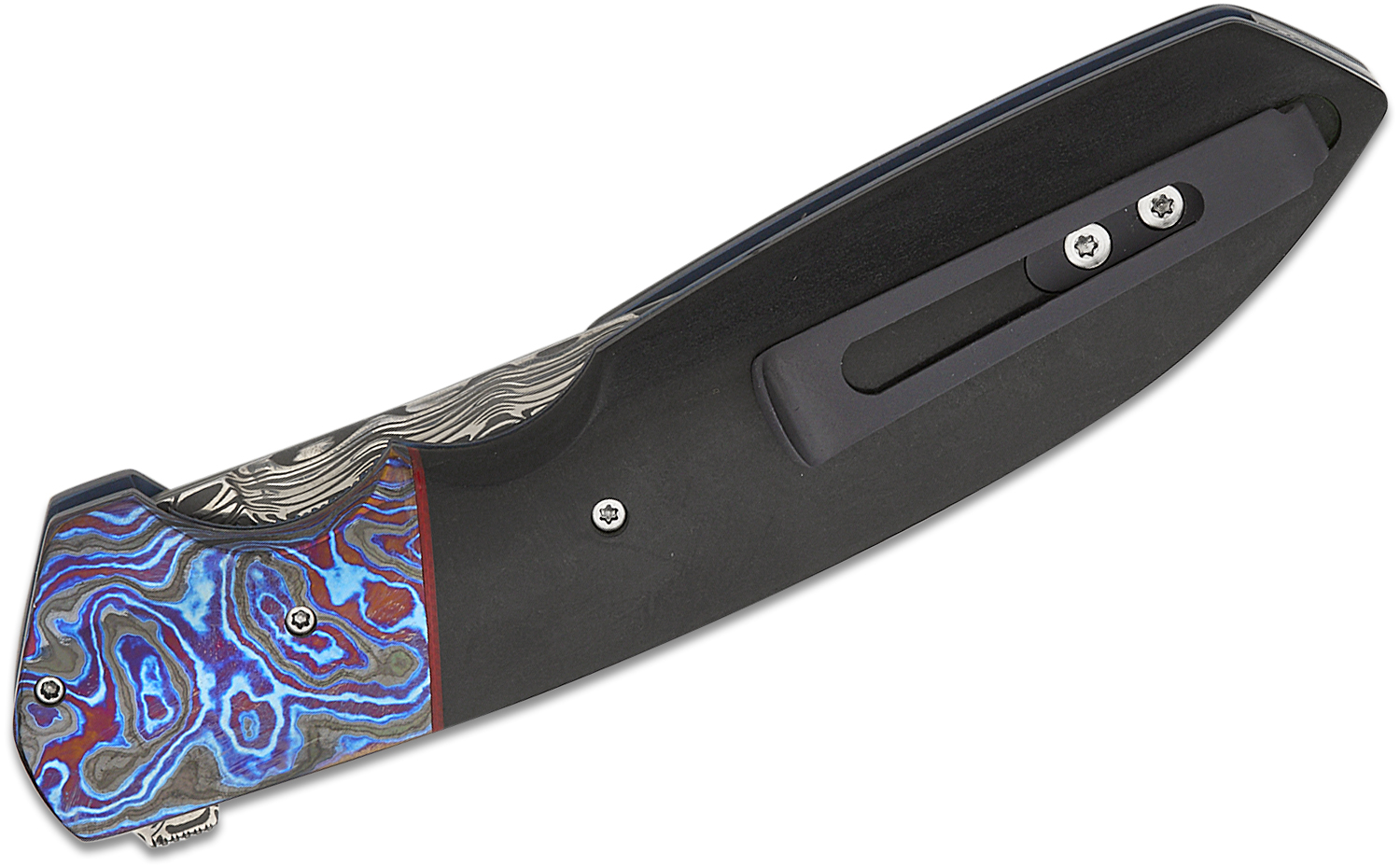 Jason Clark Custom Model 22 Flipper Knife 3.75" Aegir Damasteel Drop ...