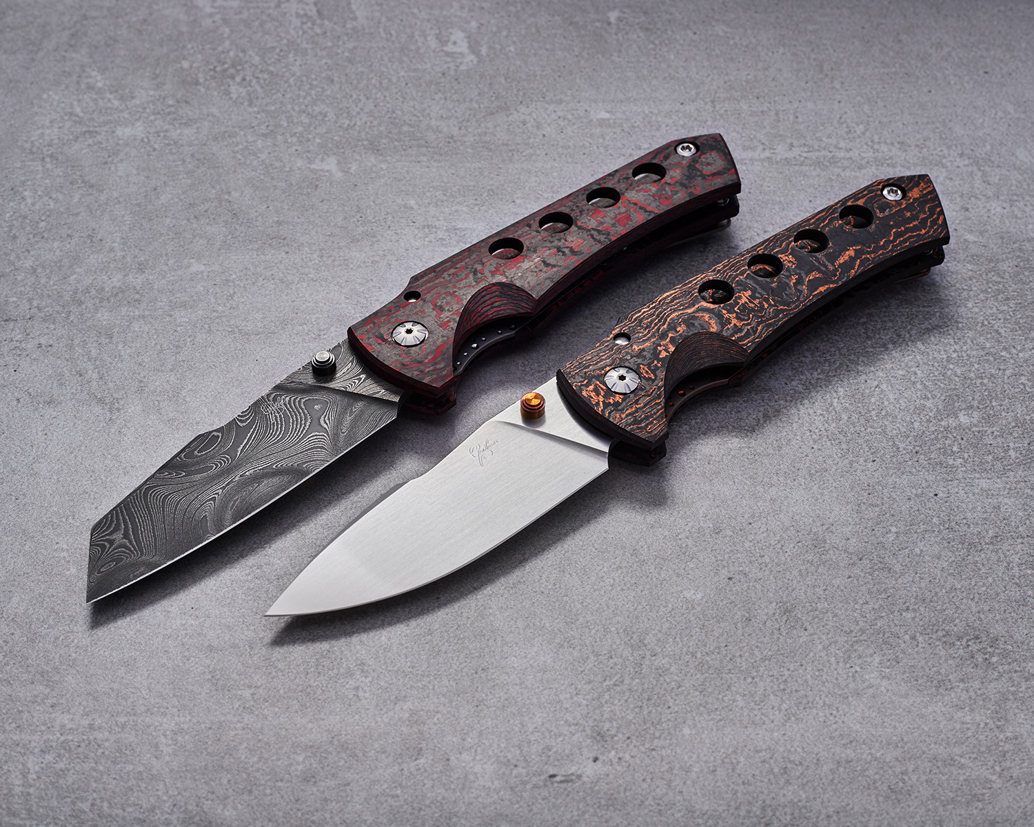 Jason Guthrie Custom Arctic Scout Folding Knife 3.25" Nichols WavePool ...