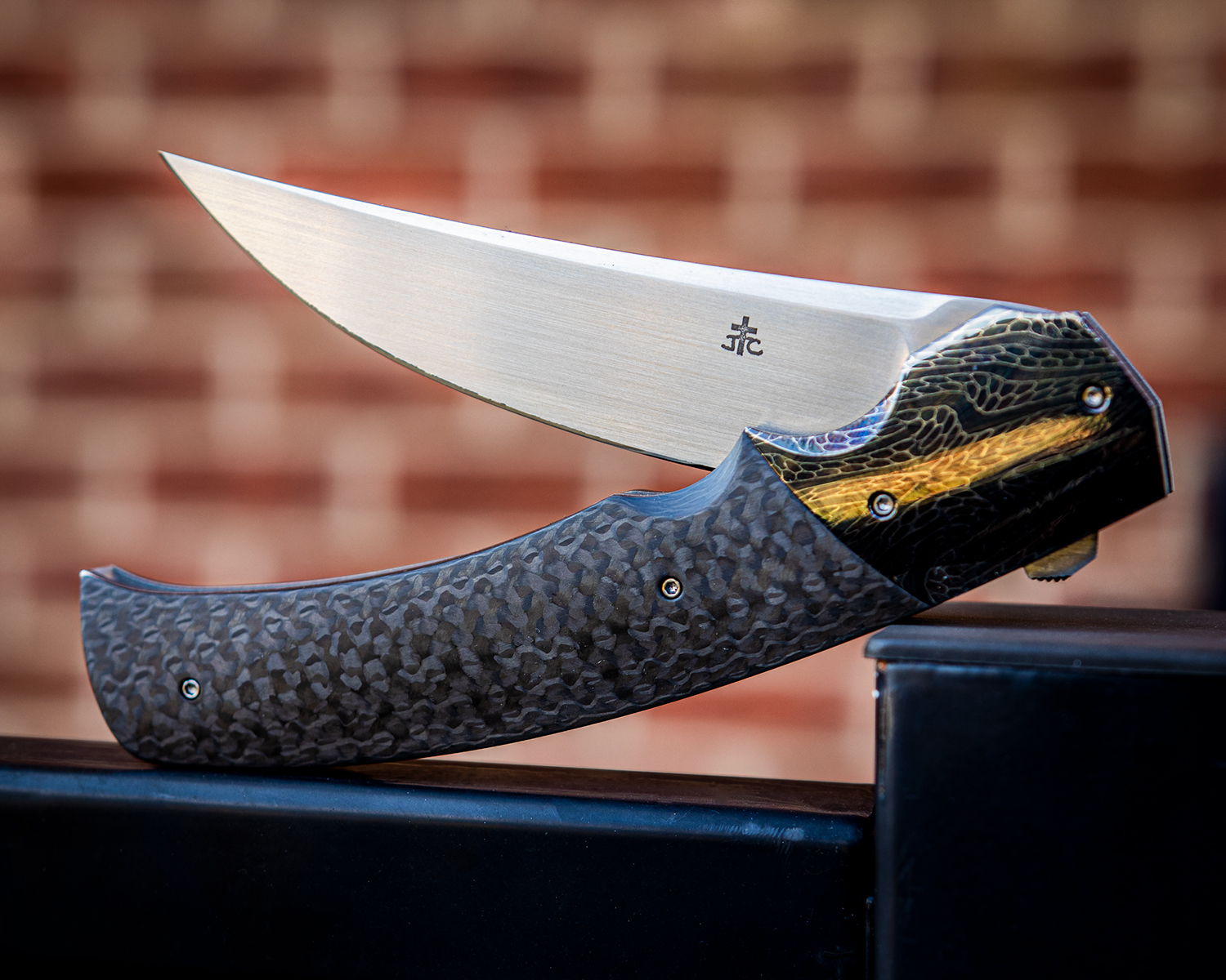 Jason Clark Custom Persian Flipper Knife 3.75" CTS-XHP Hand Rubbed ...