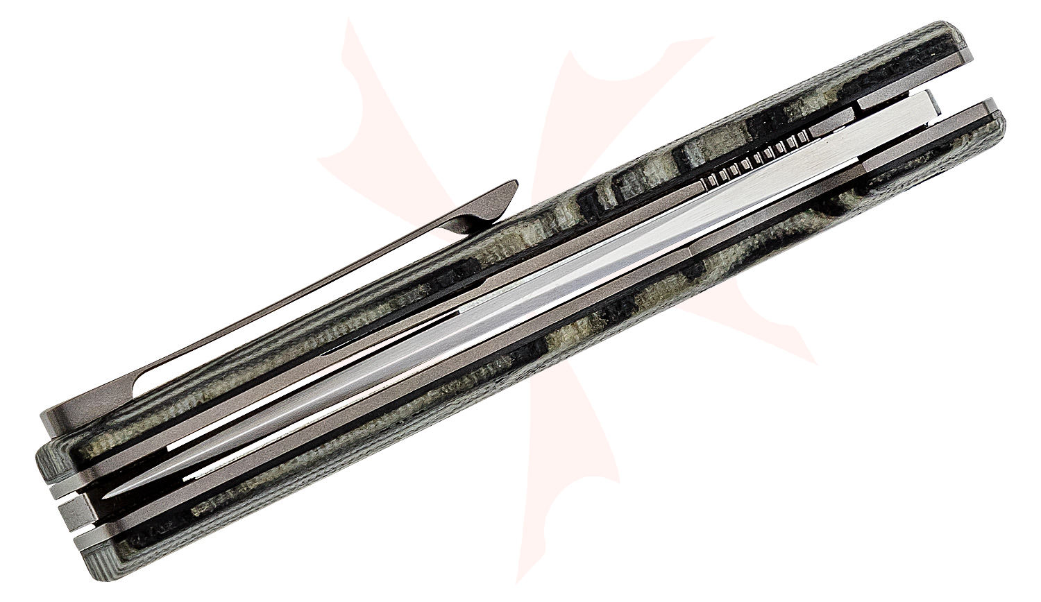 Jason Clark Custom Scar Drop Point Flipper Knife 3.375" Nitro-V Hand ...