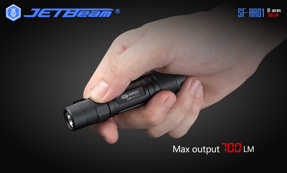 JETBeam SF-AA01 EDC LED Flashlight, 700 Max Lumens - KnifeCenter ...