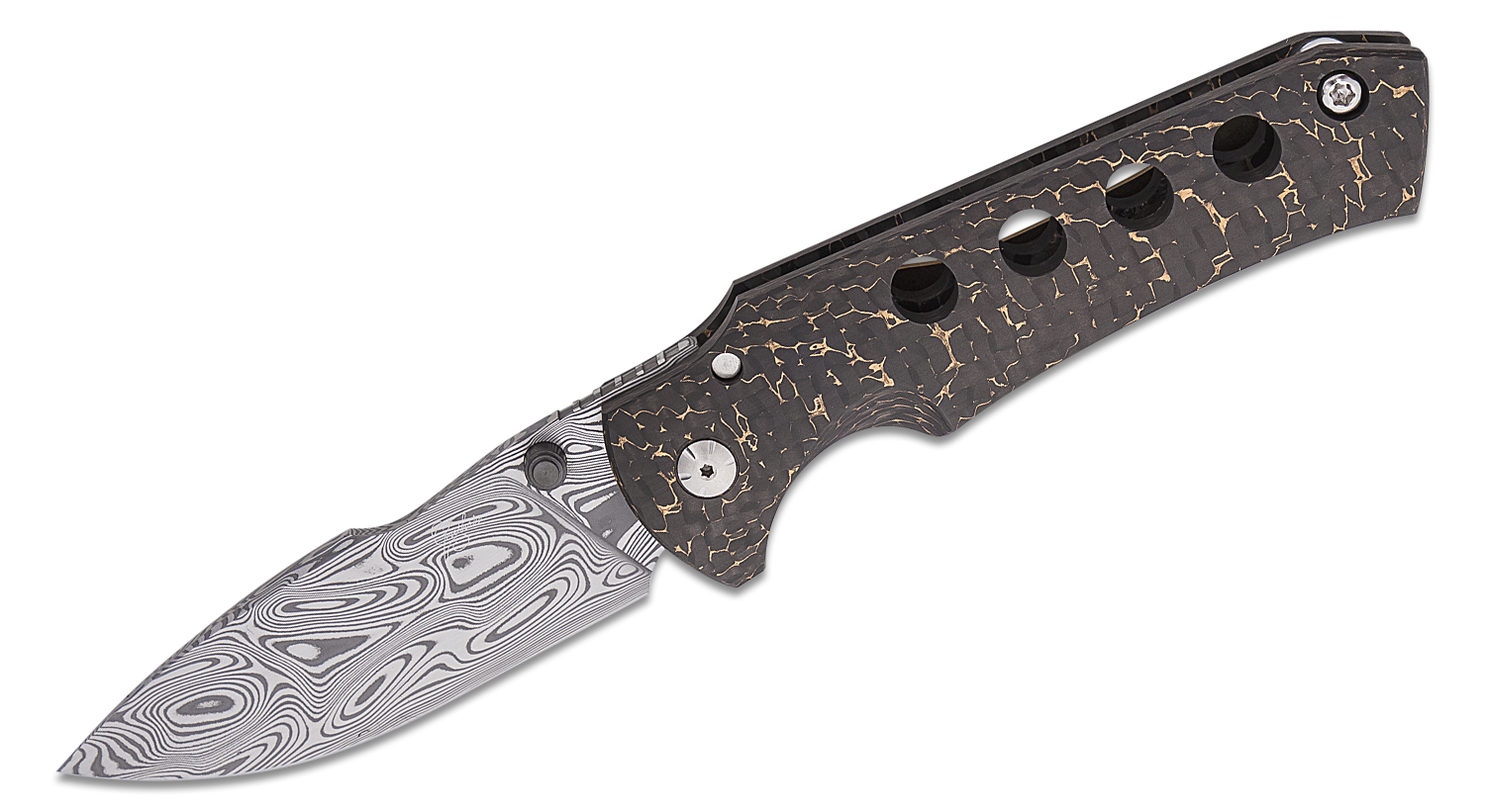 Jason Guthrie Custom Arctic Scout Folding Knife 3.25" Thor Damasteel ...
