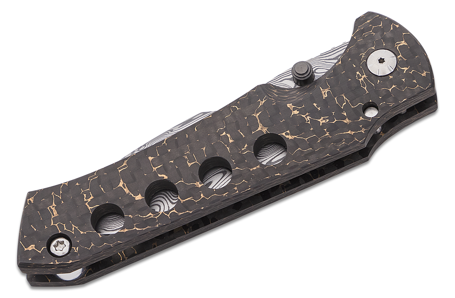 Jason Guthrie Custom Arctic Scout Folding Knife 3.25" Thor Damasteel ...