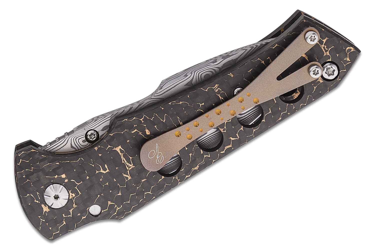 Jason Guthrie Custom Arctic Scout Folding Knife 3.25" Thor Damasteel ...