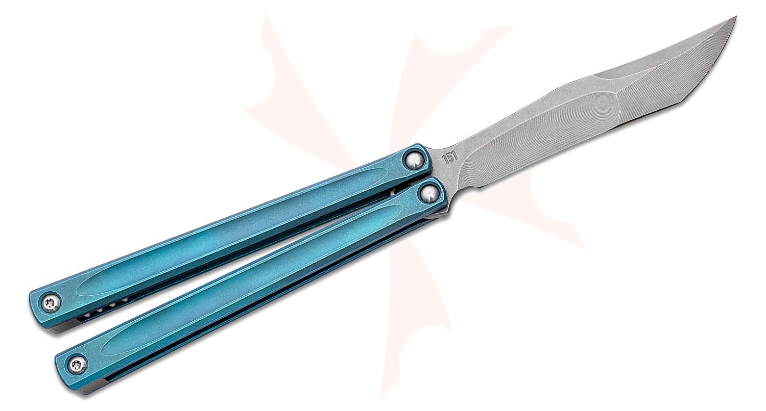 JK Designs Custom Embargo #151 Butterfly Knife 4.625" S35VN Stonewashed ...