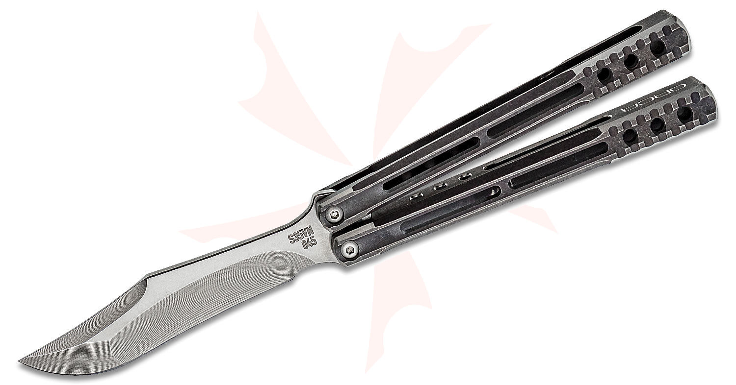 JK Designs Custom Orca #045 Butterfly Knife 4.5" S35VN Low Polished ...