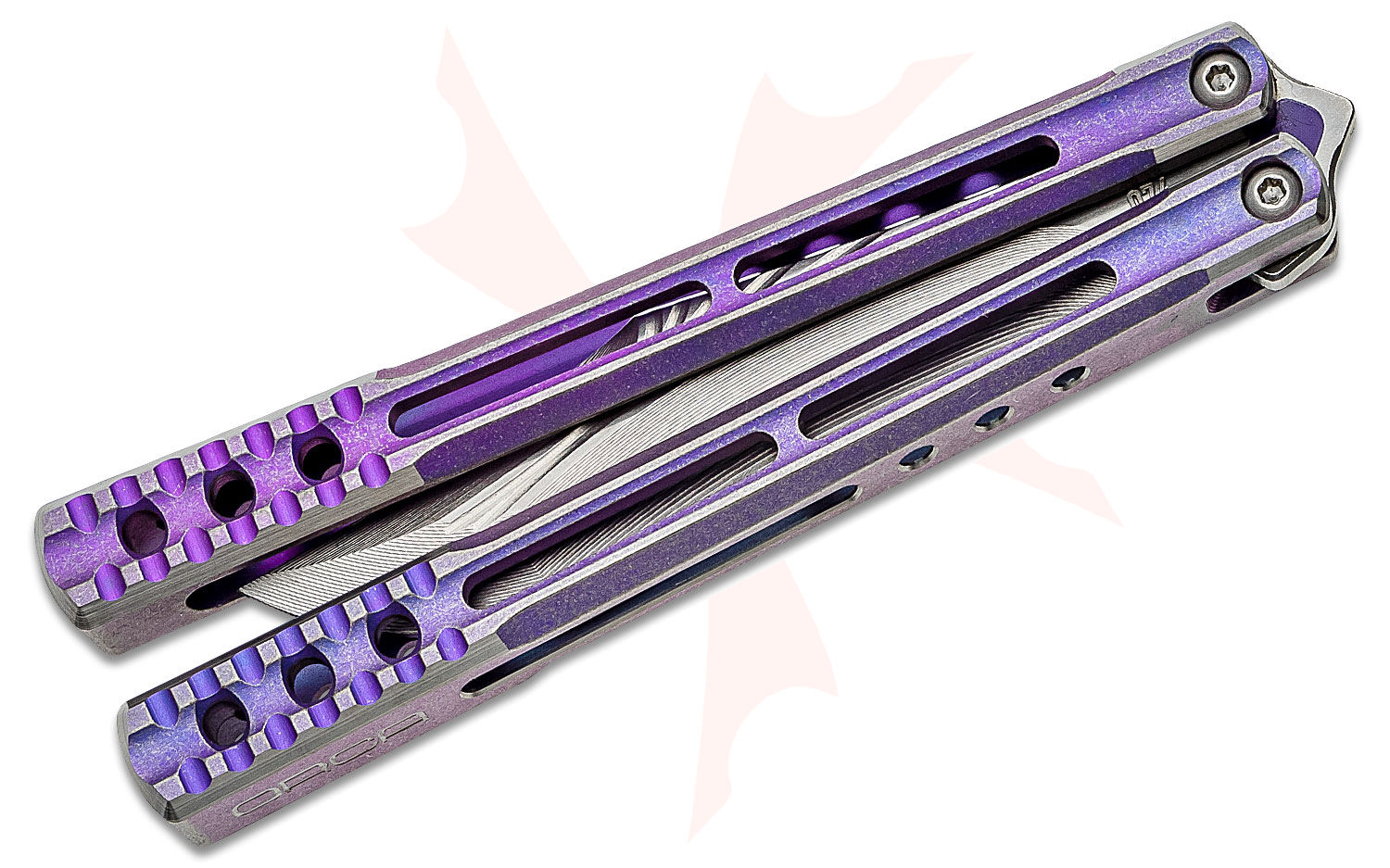 JK Designs Custom Orca #076 Butterfly Knife 4.5" S35VN Low Polished Art ...