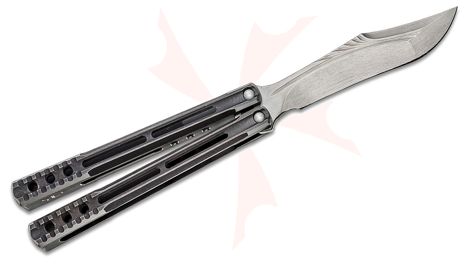 JK Designs Custom Orca #090 Butterfly Knife 4.5" S35VN Low Polished Art ...