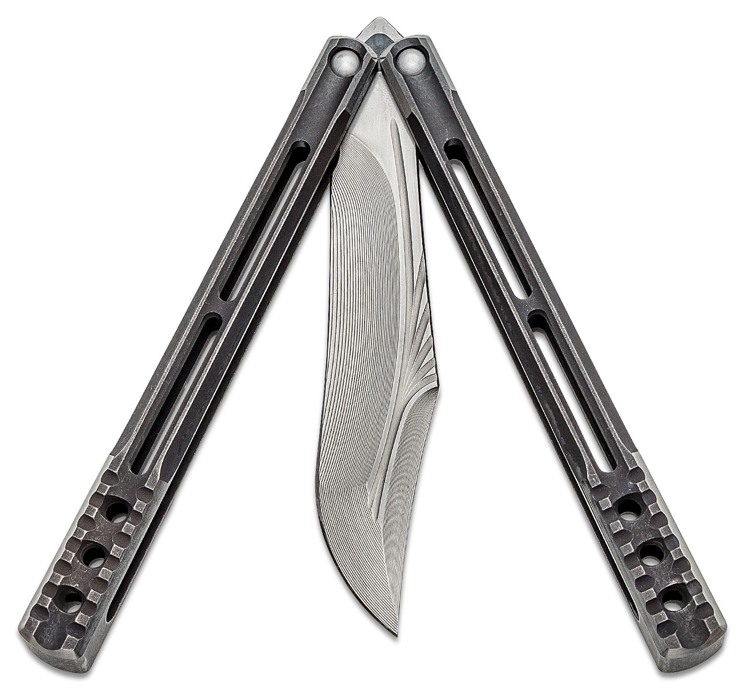 JK Designs Custom Orca #090 Butterfly Knife 4.5" S35VN Low Polished Art ...