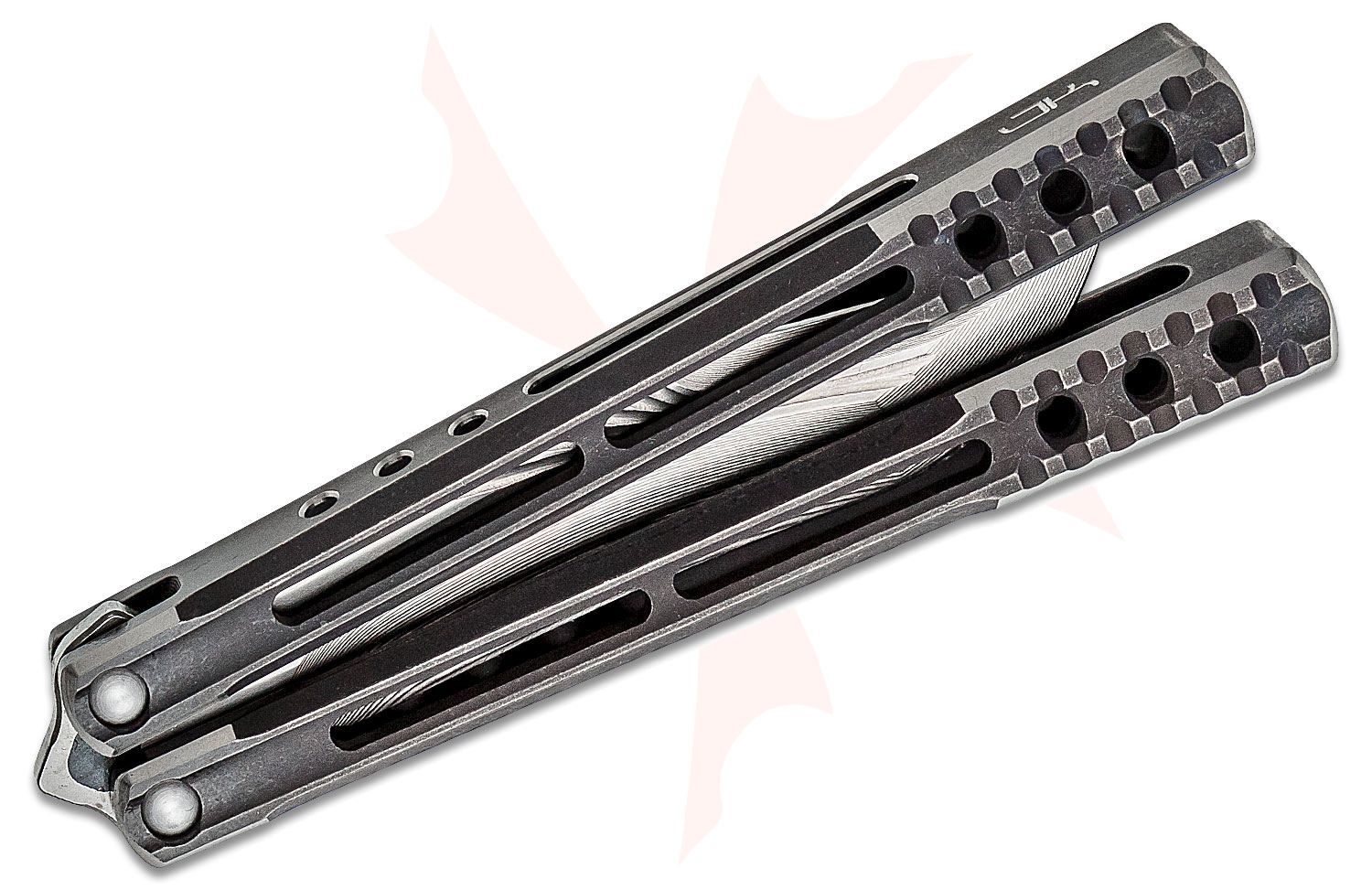 JK Designs Custom Orca #090 Butterfly Knife 4.5" S35VN Low Polished Art ...