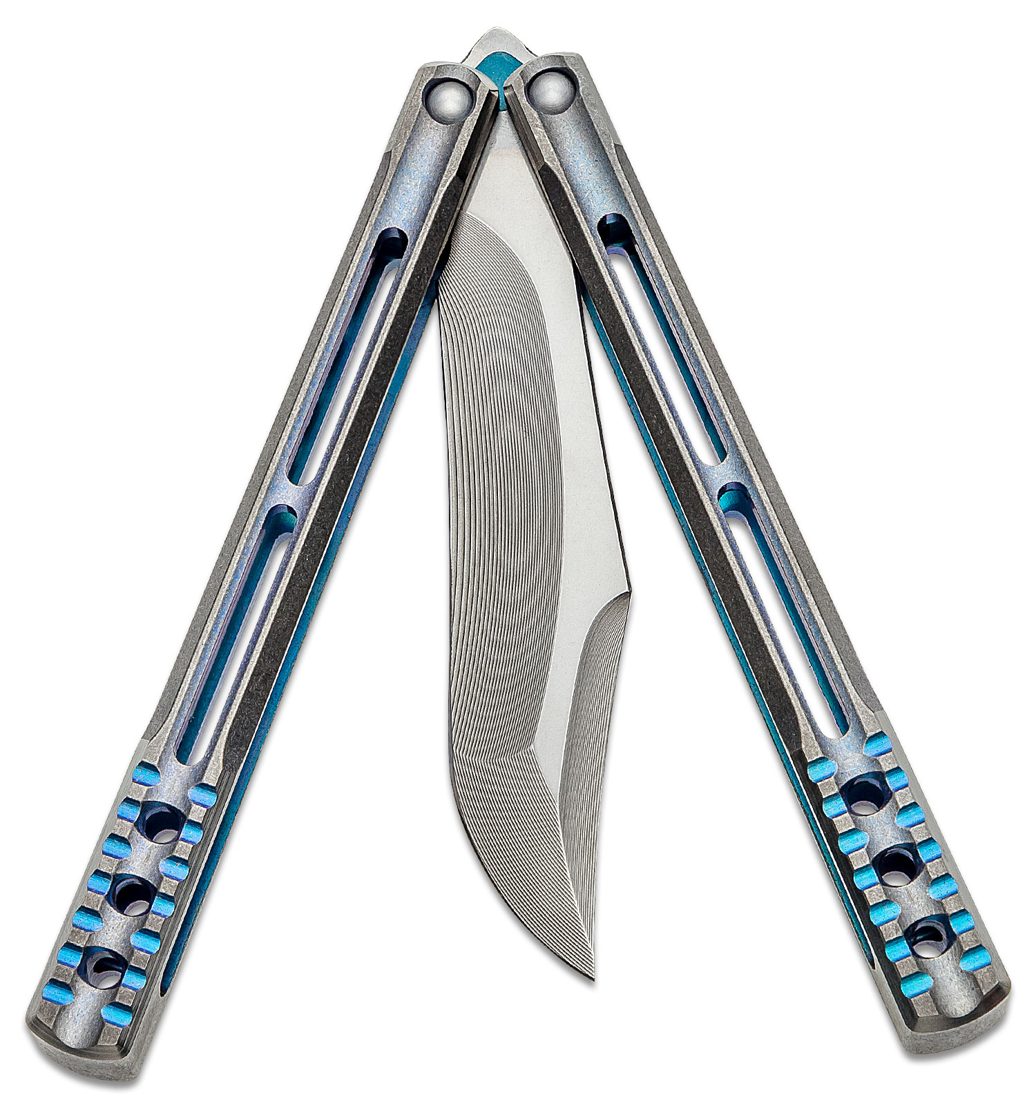 JK Designs Custom Orca #115 Butterfly Knife 4.5" S35VN Low Polished ...