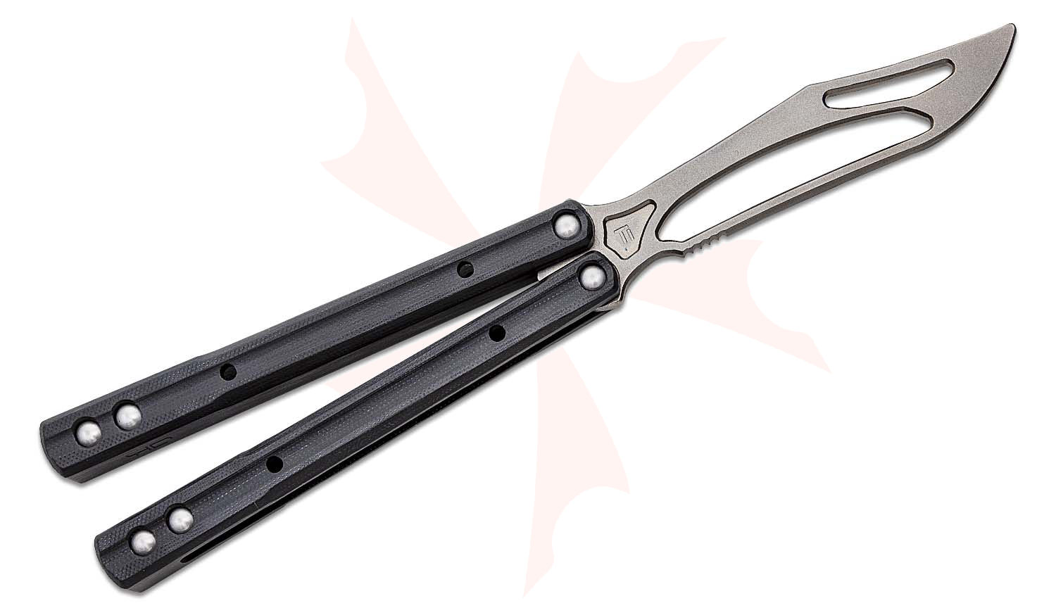 JK Designs Custom Orca Trainer Butterfly Knife 4.375" Zirblasted ...
