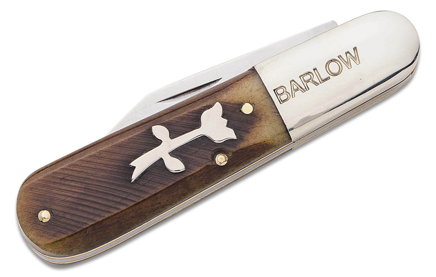 John Primble Belknap Barlow Slipjoint, 2.45" Carbon Steel Clip Point Blade, Sawcut Bone Handles ...