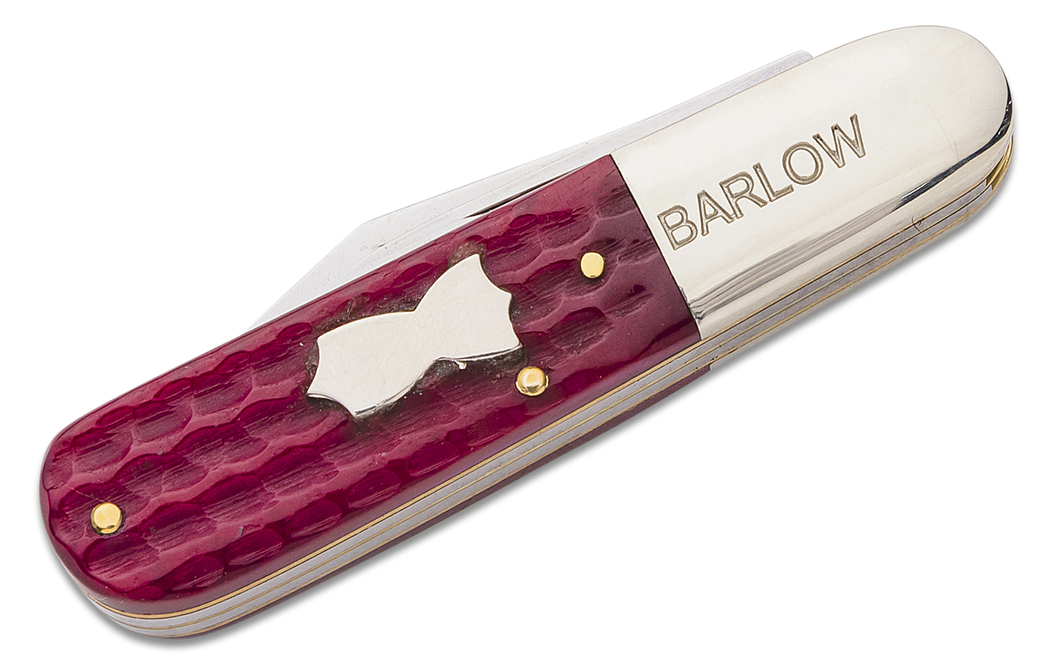 John Primble Bluegrass Barlow Slipjoint, 2 Carbon Steel Blades, Red ...