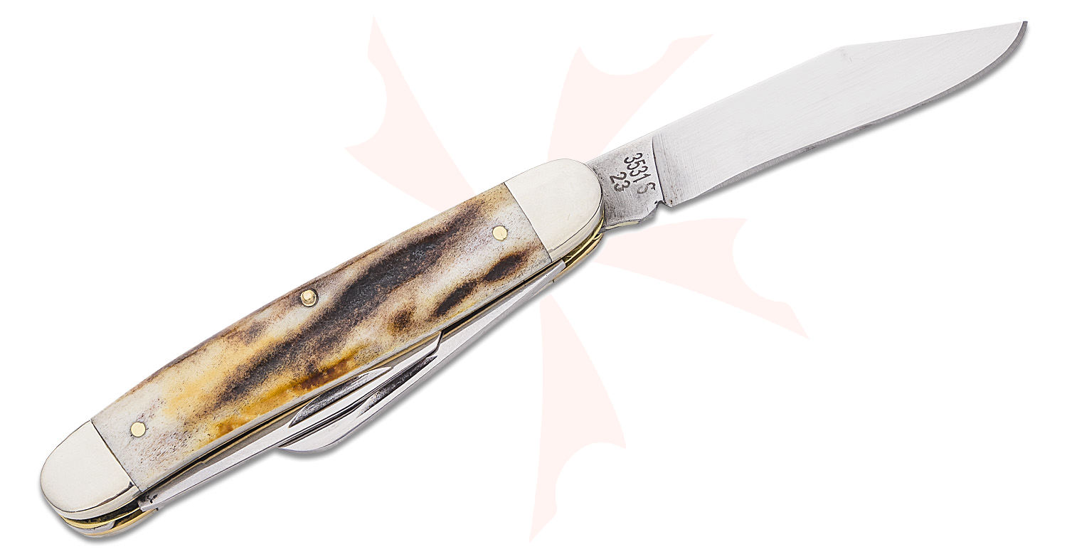 John Primble Belknap Stockman Slipjoint, 3 Carbon Steel Blades, 3.875 ...