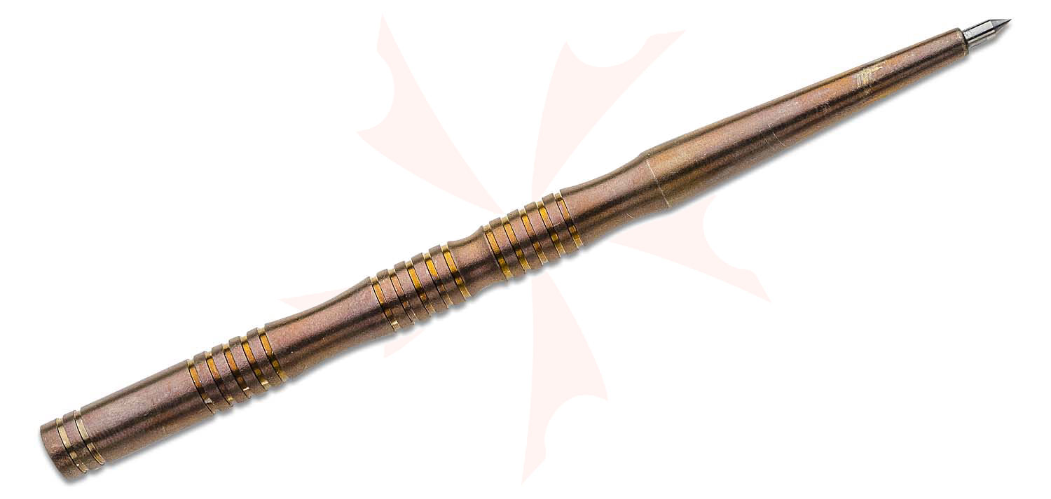 John Gray Bronze Titanium Scribe Spike, 6.75" Overall, Kydex Sheath ...