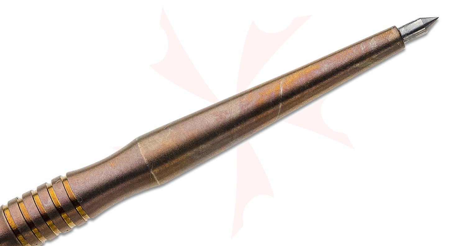 John Gray Bronze Titanium Scribe Spike, 6.75" Overall, Kydex Sheath ...