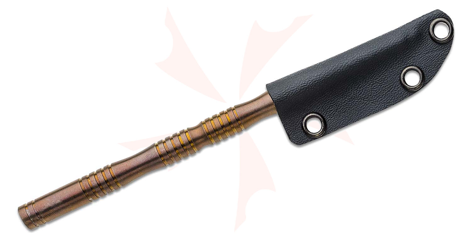 John Gray Bronze Titanium Scribe Spike, 6.75" Overall, Kydex Sheath ...