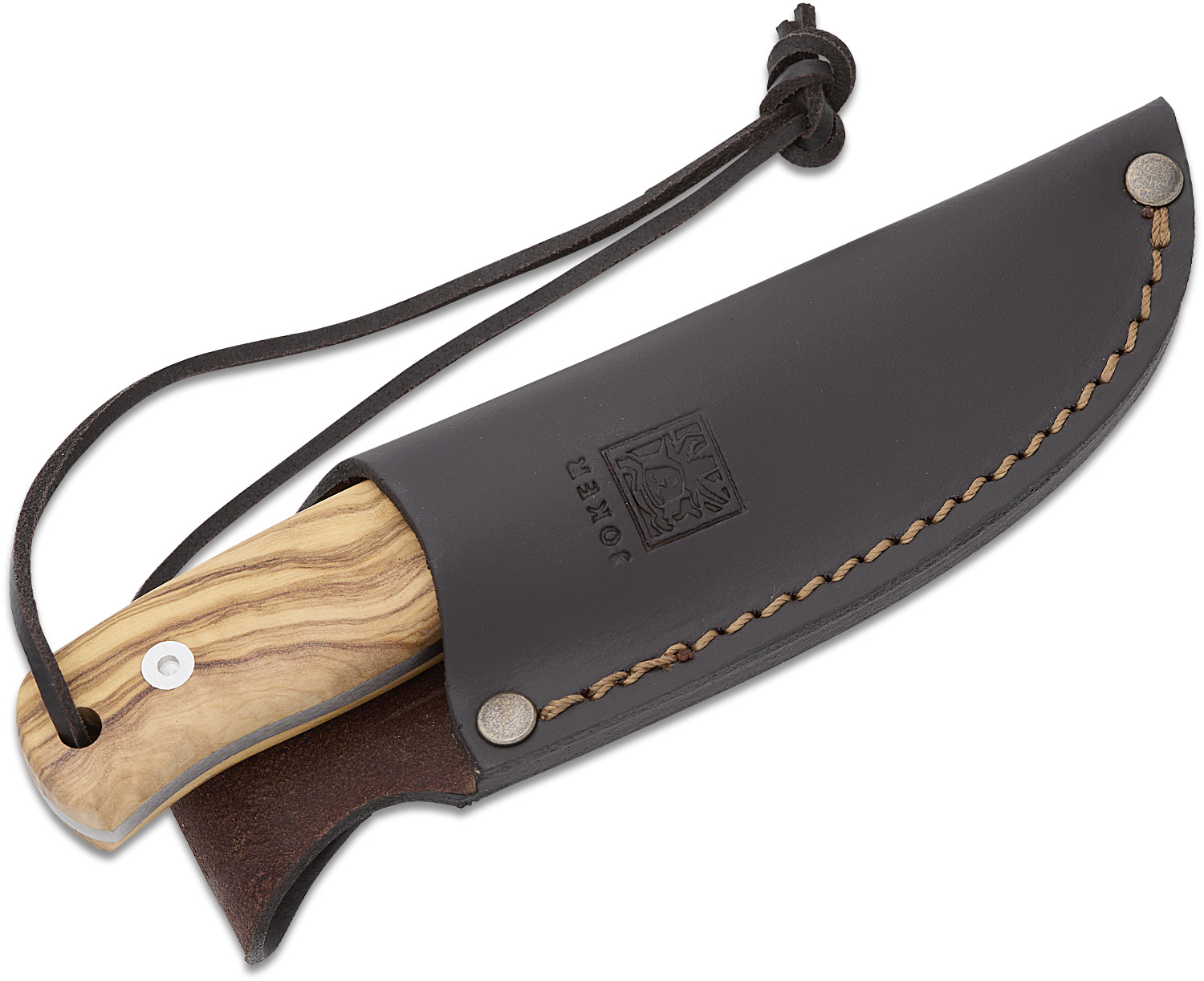 Joker Knives Erizo Fixed Blade Knife 3" 1.4116 Satin Clip Point Blade ...