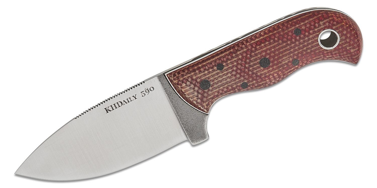 K.H. Daily Pocket Bushcrafter Fixed Blade Knife 3.25" CPM-MagnaCut ...