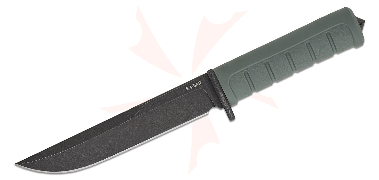 KA-BAR 6100 Dust I Fixed Blade Knife 6.13" D2 Black Clip Point Blade ...