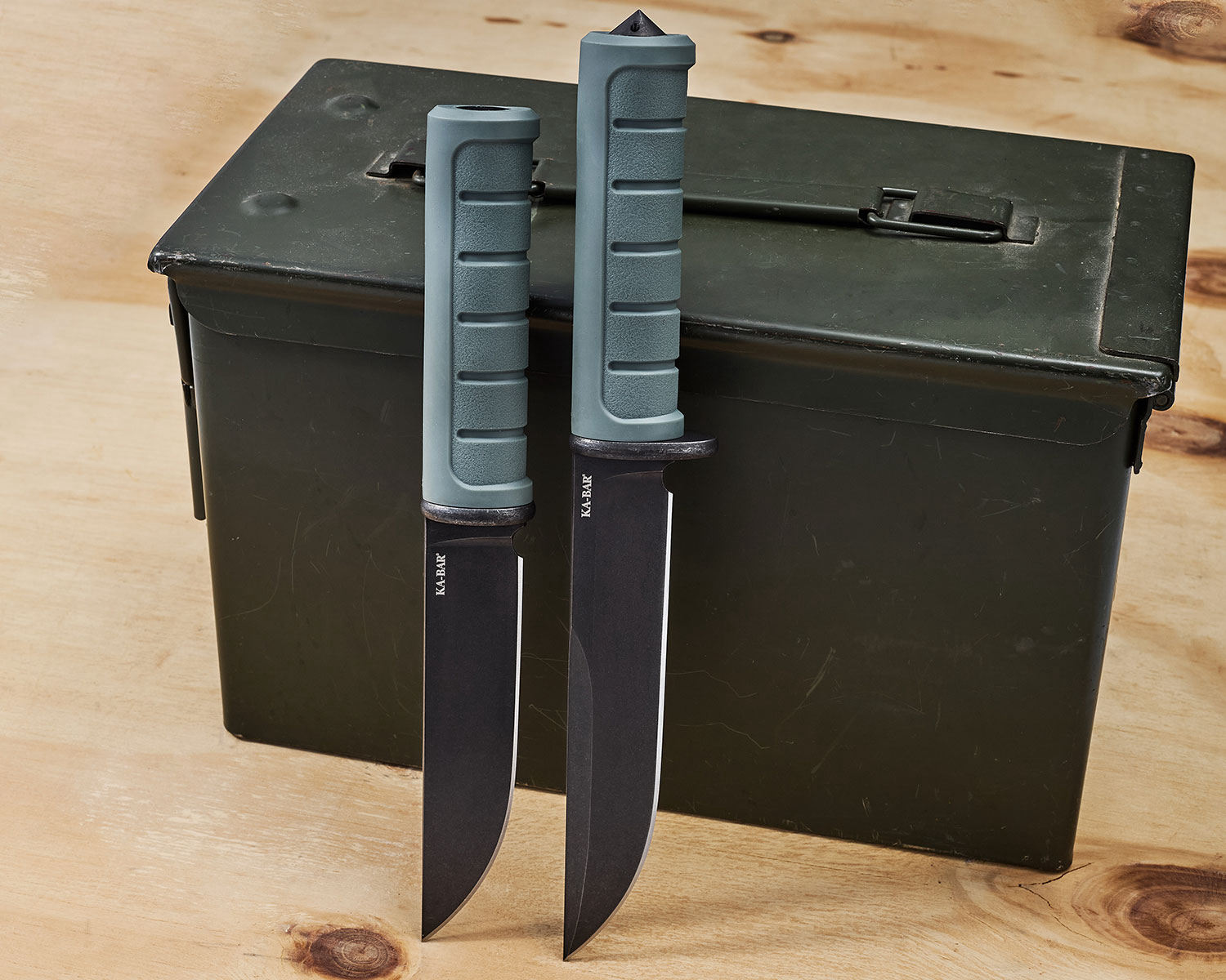 KA-BAR 6101 Dust II Fixed Blade Knife 5.25" D2 Black Clip Point Blade ...