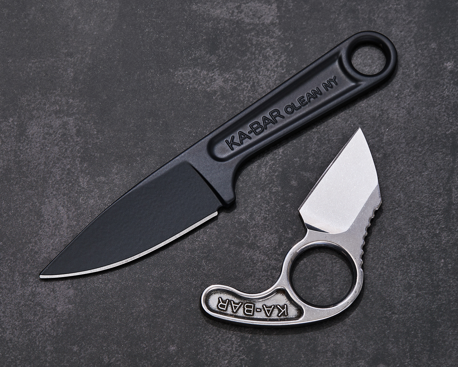 KA-BAR 7704 George Roscoe Forged Fixed Blade Knife 1.8" Wharncliffe ...