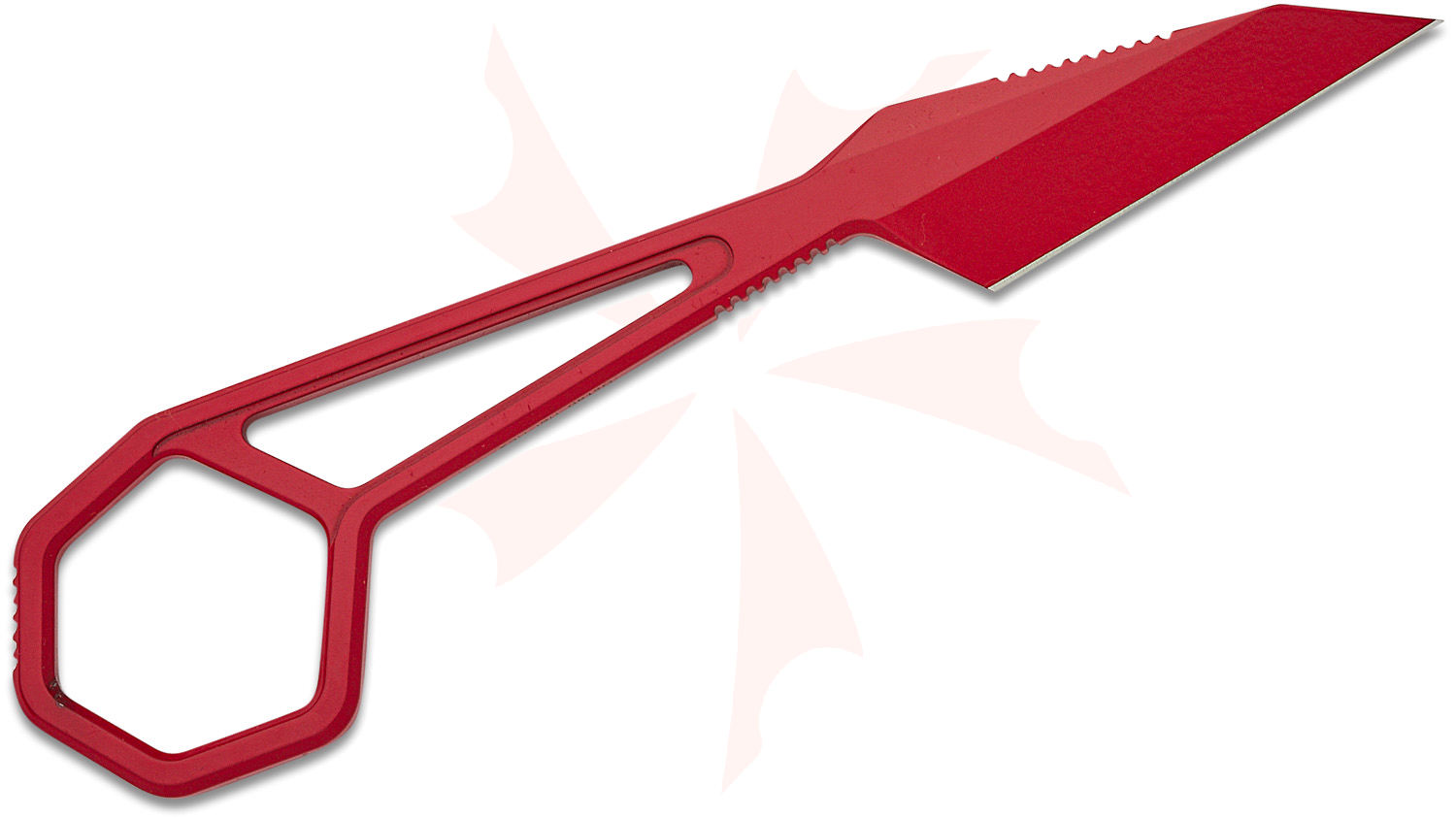 Kansept Knives Ostap Hel Hex Fixed Blade Neck Knife 1.9" 14C28N Red ...