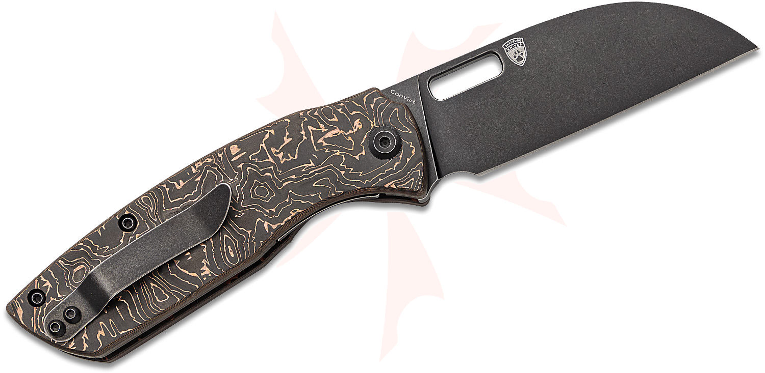 Kansept Knives Chris Conway Convict Folding Knife 3.27" CPM-20CV Black ...