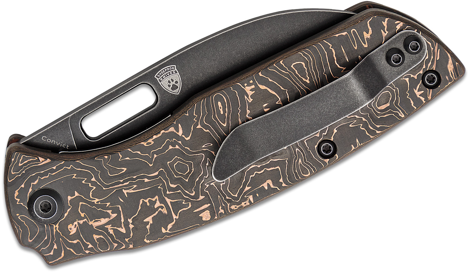 Kansept Knives Chris Conway Convict Folding Knife 3.27" CPM-20CV Black ...