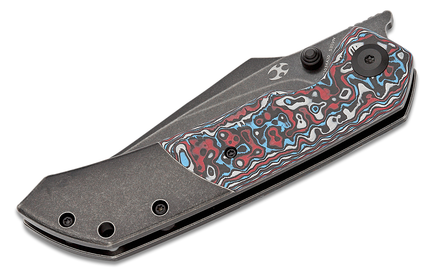 Kansept Knives Fenrir Liner Lock Front Flipper 3.48" CPM-S35VN Black ...