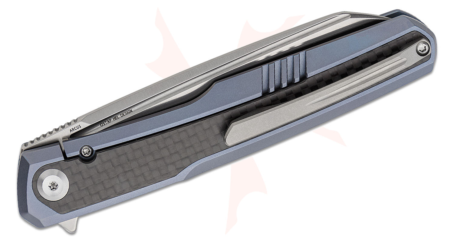 Kansept Knives Ostap Hel Arcus Flipper Knife 3.43" CPM-S35VN Satin ...