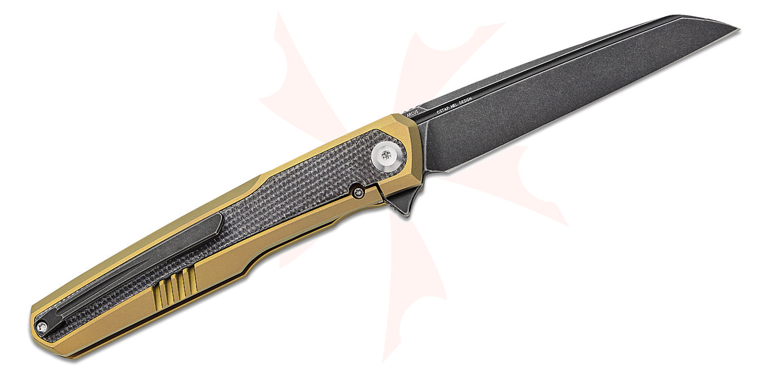 Kansept Knives Ostap Hel Arcus Flipper Knife 3.43" CPM-S35VN Black ...