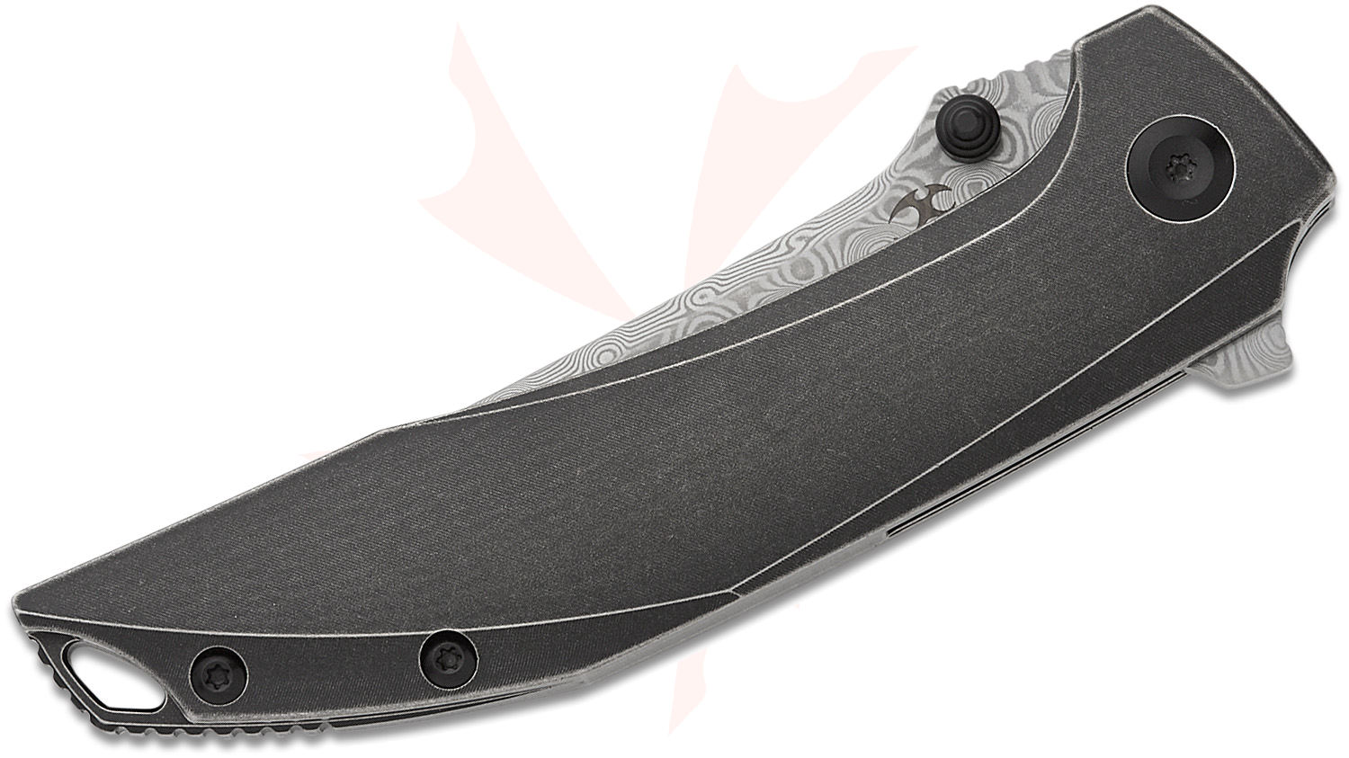 Kansept Knives Greg Schob Baku Liner Lock Flipper Knife 3.2" Damascus ...