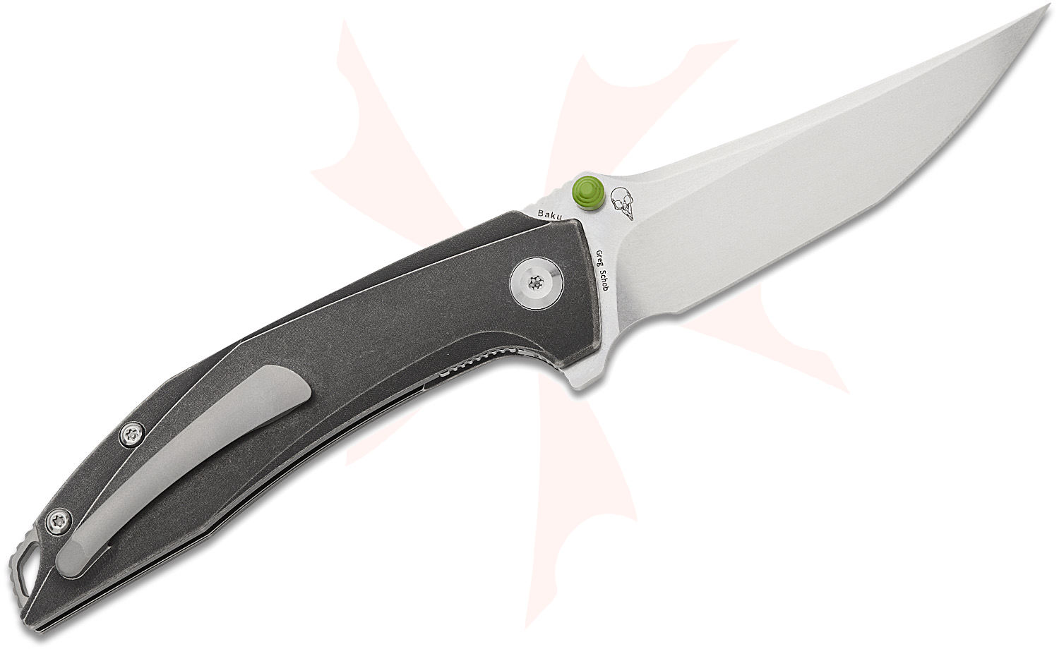 Kansept Knives Greg Schob Baku Liner Lock Flipper Knife 3.2" CPM-S35VN ...