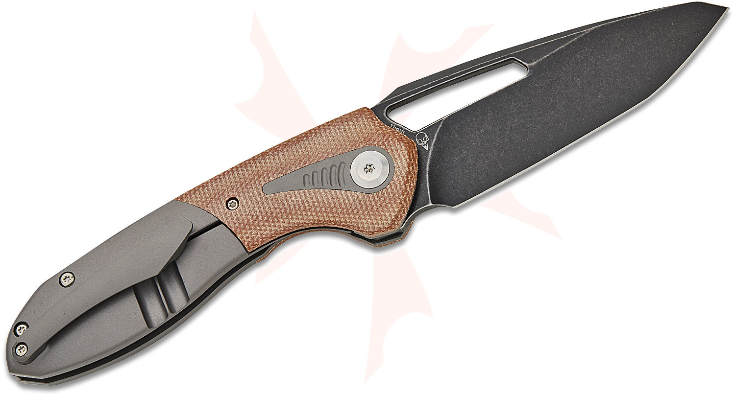 Kansept Knives Greg Schob Thoth Bolstered Frame Lock Folding Knife 3.43 ...