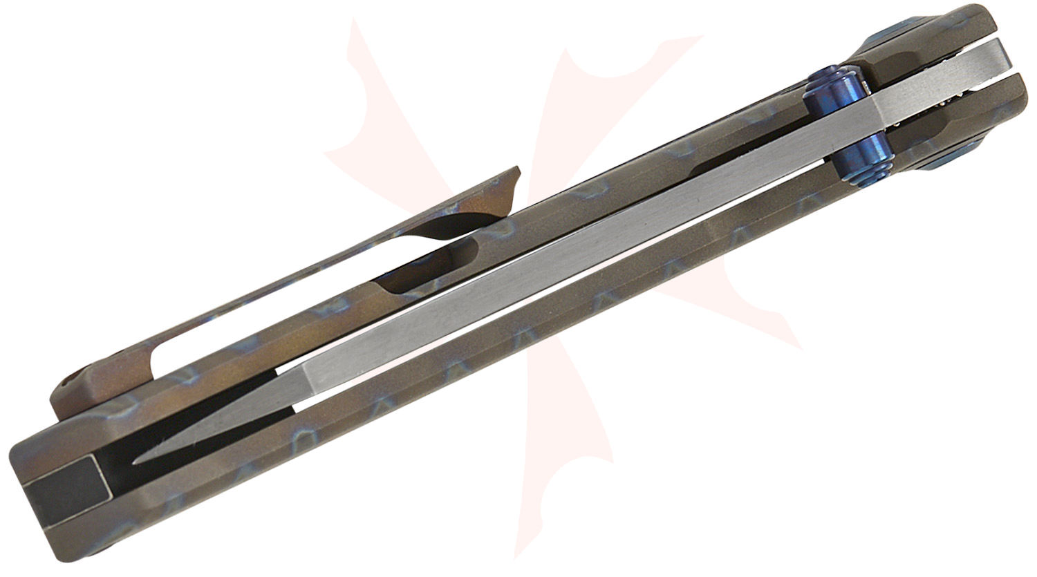 Kansept Knives Tipper Frame Lock Folding Knife 3.38" Damascus Modified ...