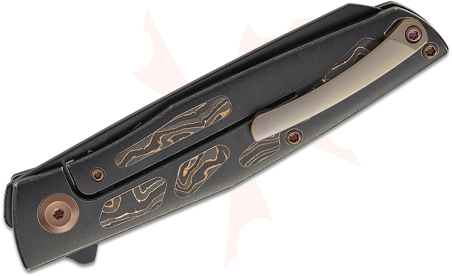 Kansept Knives Cru Flipper Knife 3.46" CPM-S35VN Black Wharncliffe ...