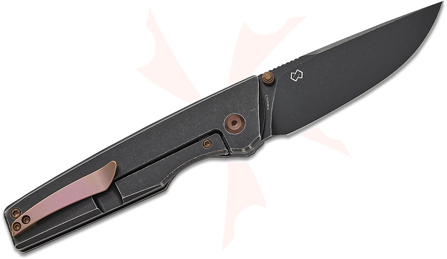 Kansept Knives Chimera Frame Lock Folding Knife 3.15" CPM-S35VN Black ...
