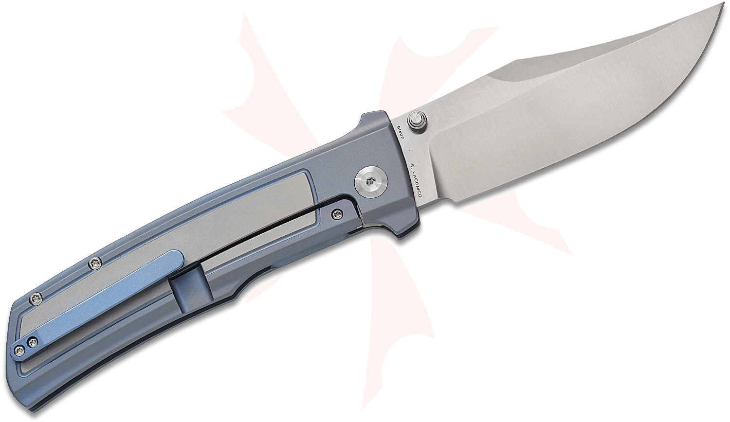 Kansept Knives Ray Laconico Bison Flipper Knife 4.25" CPM-S35VN Satin ...
