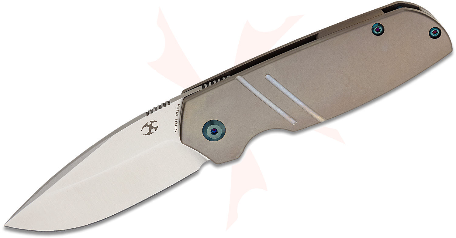 Kansept Knives Turaco Front Flipper 2.85" CPM-S35VN Satin Drop Point ...