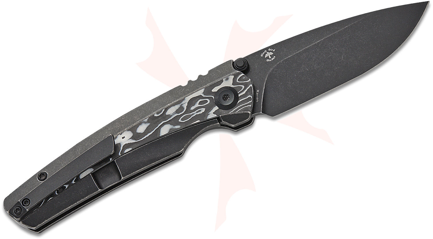 Kansept Knives Raven Frame Lock Folding Knife 3.13" CPM-20CV Black ...
