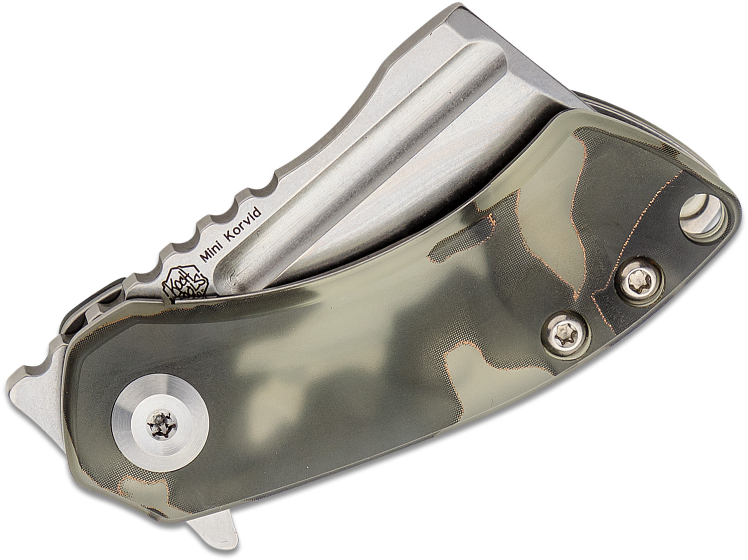 Kansept Knives Mini Korvid Flipper Knife 1.45" 154CM Stonewashed ...