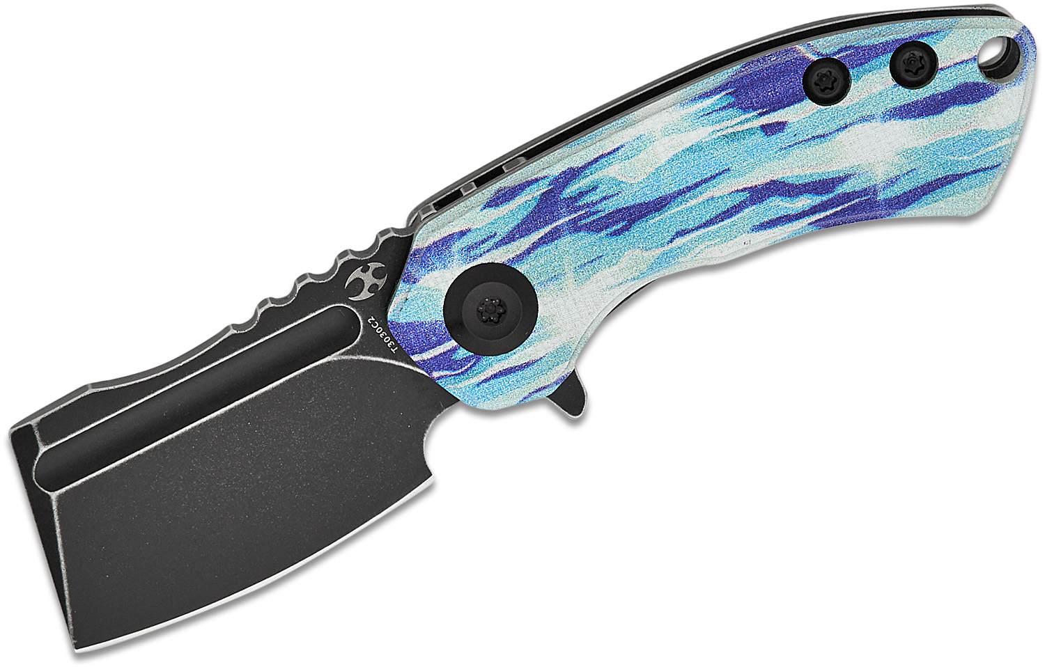 Kansept Knives Mini Korvid Flipper Knife 1.45" 154CM Black Stonewashed ...