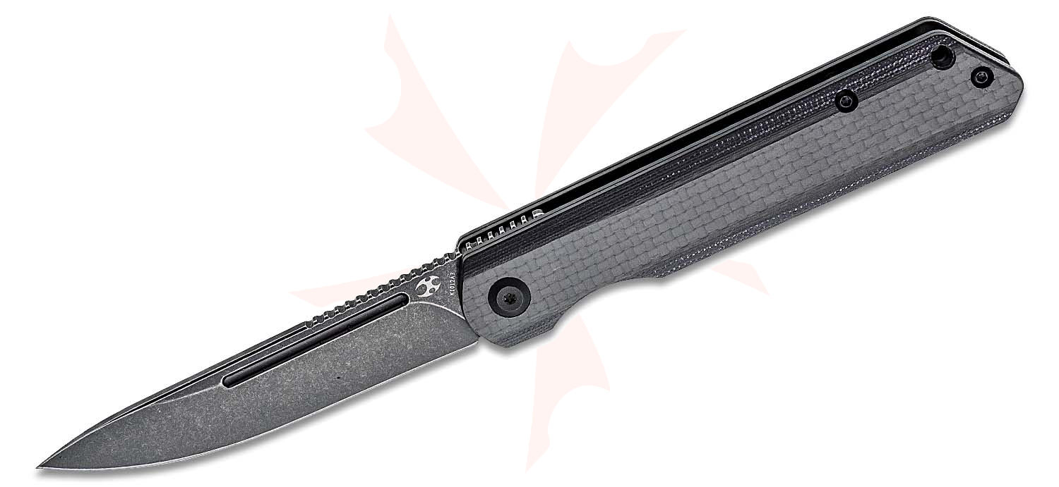 Kansept Knives Prickle Front Flipper 3.53" CPM-S35VN Black Stonewashed ...