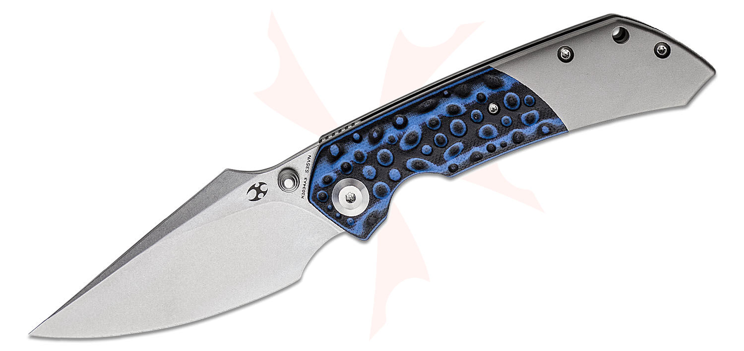Kansept Knives Fenrir Front Flipper 3.48" CPM-S35VN Stonewashed Harpoon ...