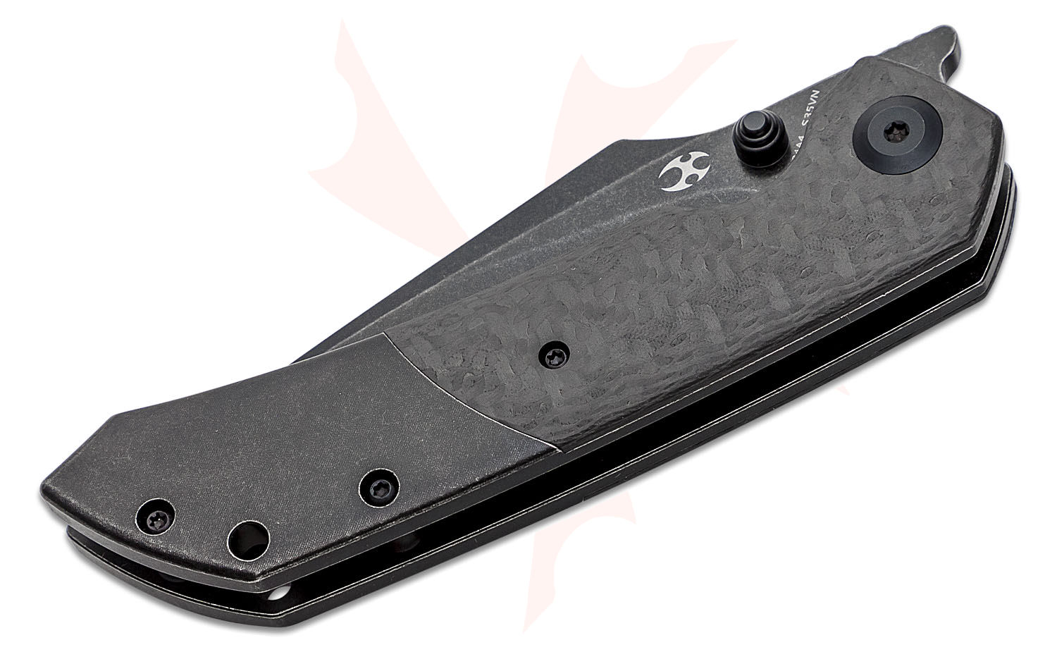 Kansept Knives Fenrir Front Flipper 3.48" CPM-S35VN Black Harpoon Blade ...